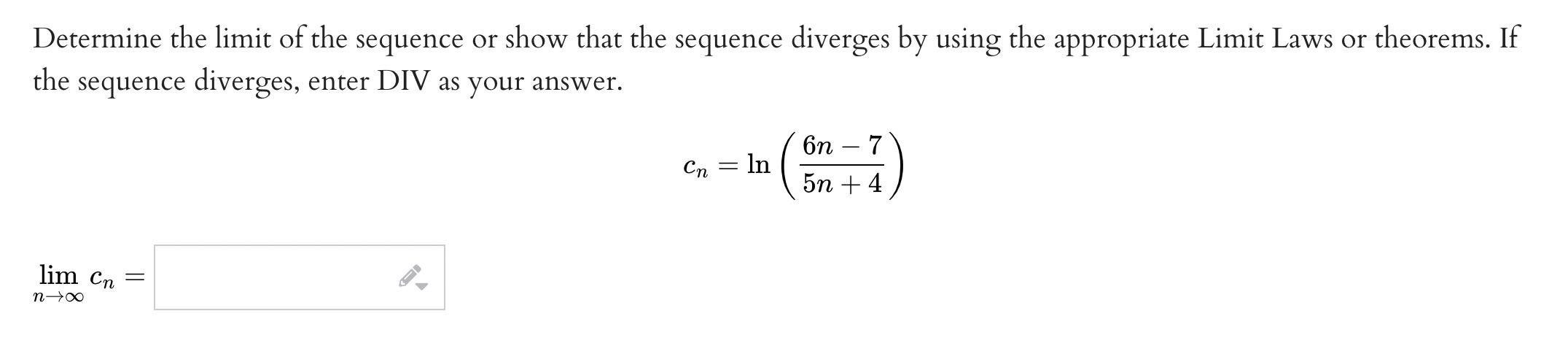 Solved Use Theorem 1 to determine the limit of the sequence | Chegg.com