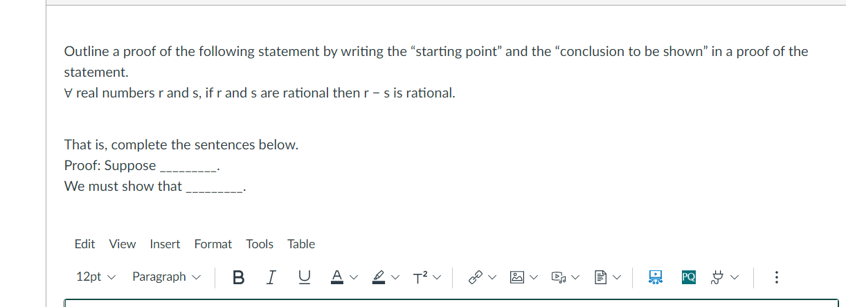 Solved Outline a proof of the following statement by writing | Chegg.com