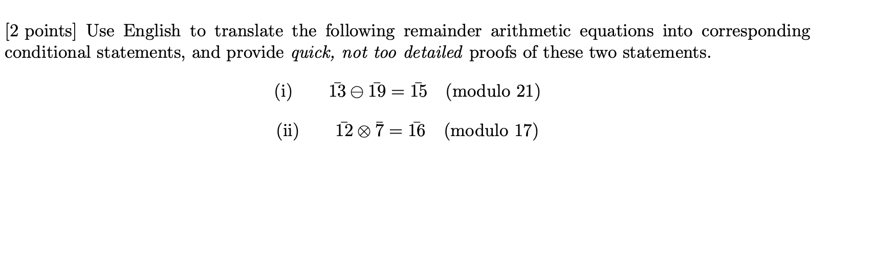 Solved [2 points] Use English to translate the following | Chegg.com