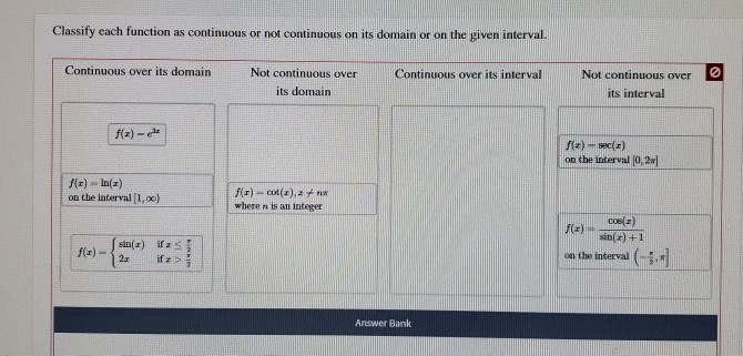 Solved Classify each function as continuous or not | Chegg.com Solved Classify each function as continuous or not | Chegg.com