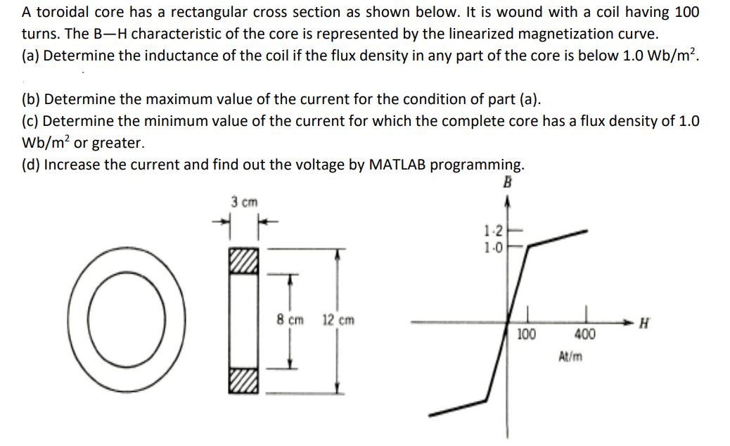Solved A toroidal core has a rectangular cross section as | Chegg.com
