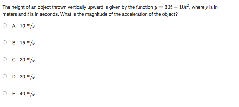 Solved The height of an object thrown vertically upward is | Chegg.com