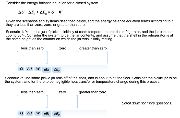 Solved Consider the energy balance equation for a closed | Chegg.com