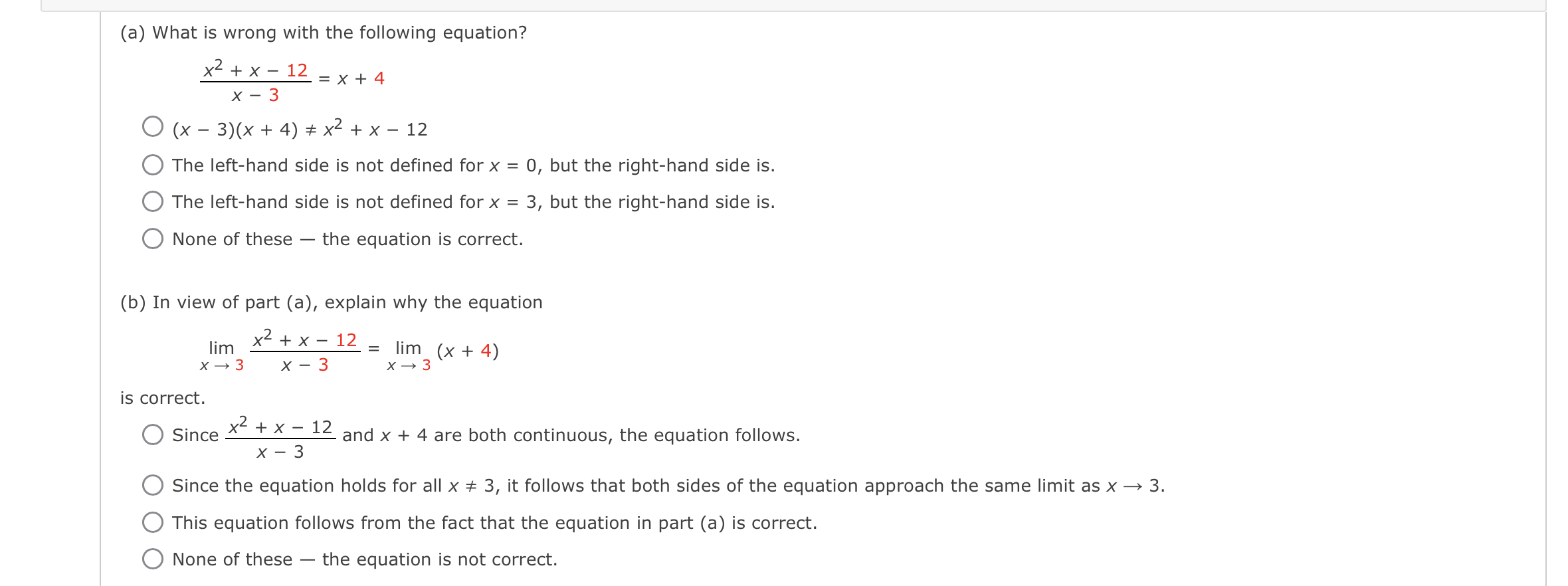 Solved (a) What is wrong with the following equation? | Chegg.com