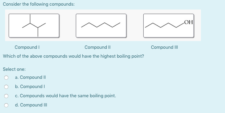 Solved Consider the following compounds: Compound III | Chegg.com