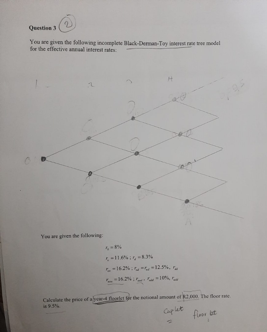 Solved Question 3You are given the following incomplete | Chegg.com
