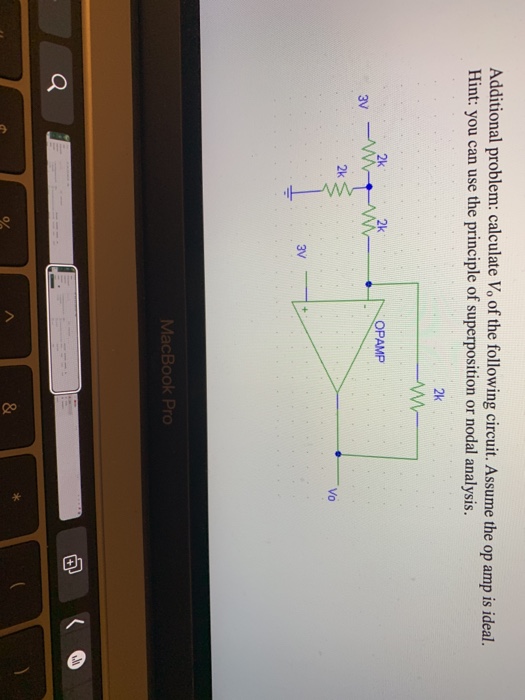 Solved Additional problem: calculate Vo of the following | Chegg.com