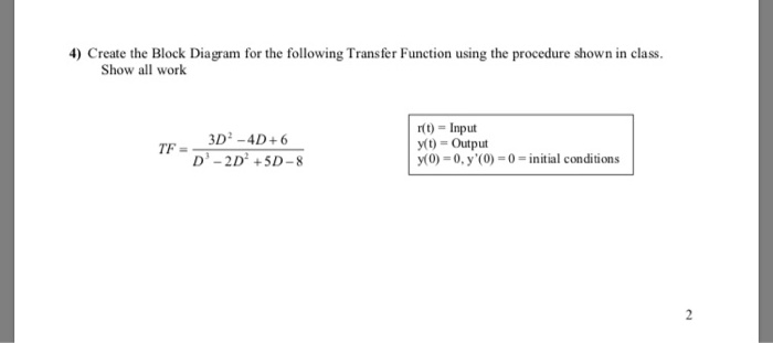Solved 4) Create the Block Diagram for the following | Chegg.com