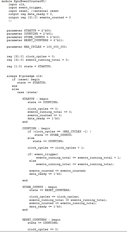 Solved Change the Verilog code below (frequency counter) to | Chegg.com