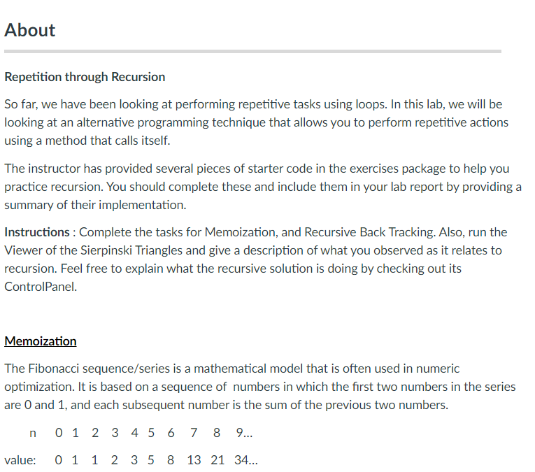 Solved About Repetition through Recursion So far, we have | Chegg.com