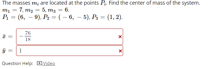 Solved The masses mi ﻿are located at the points Pi. ﻿Find | Chegg.com