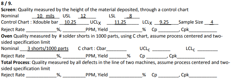 Solved A PCB assembly line consists of 3 operations: Screen | Chegg.com