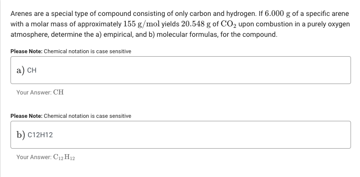Solved Arenes are a special type of compound consisting of | Chegg.com