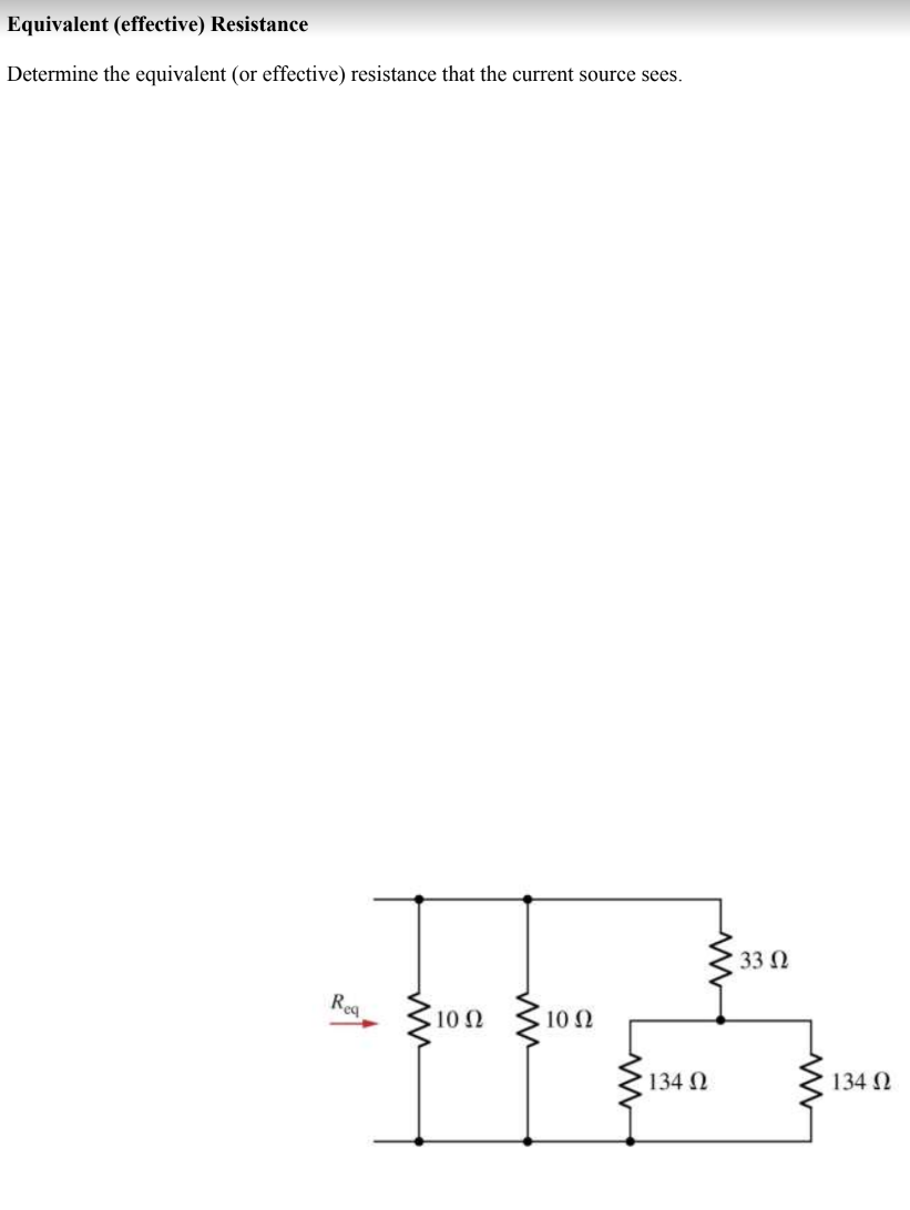 Solved Determine The Equivalent Or Effective Resistance