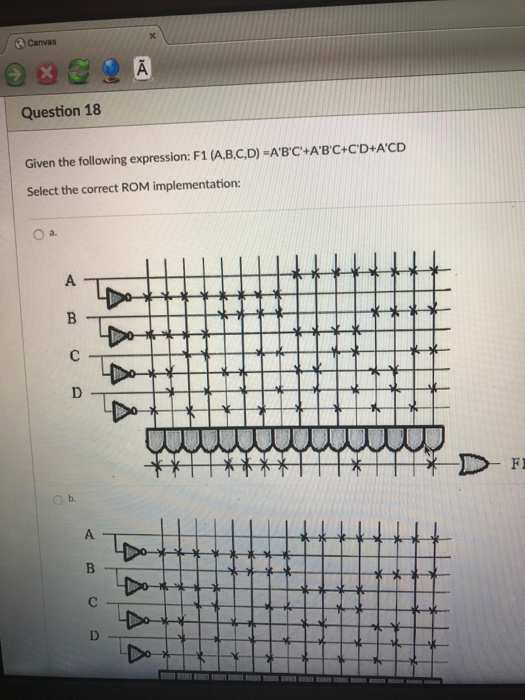 Solved Given the following expression: F1 (A,B,C,D) | Chegg.com