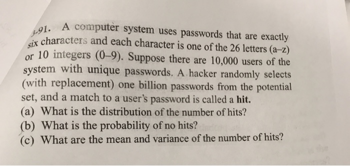 Solved . A computer system uses passwords that are exactly | Chegg.com