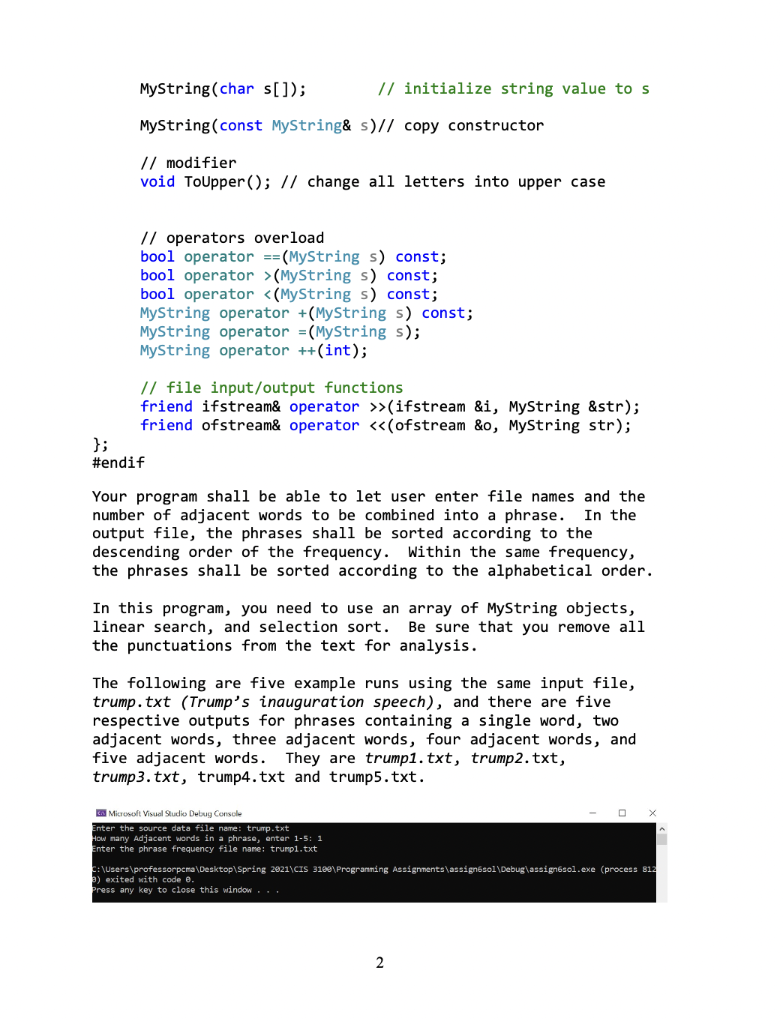 ASSIGNMENT 6-USER DEFINED CLASS We often heard about | Chegg.com