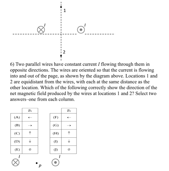 Solved 6) Two parallel wires have constant current I flowing | Chegg.com