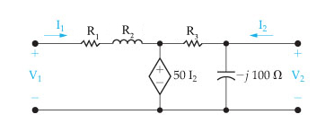Solved Find the h parameters of the two-port circuit shown | Chegg.com