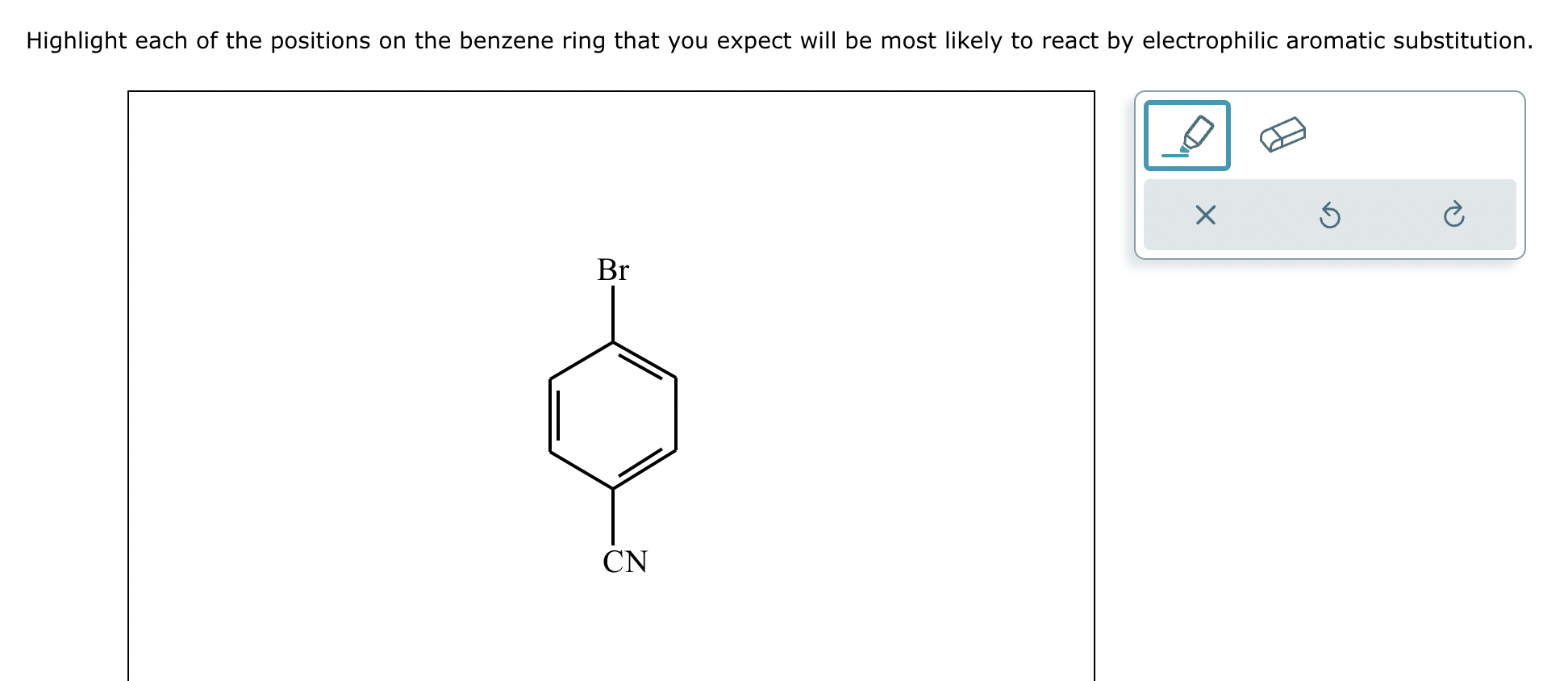 Solved Highlight each of the positions on the benzene ring | Chegg.com