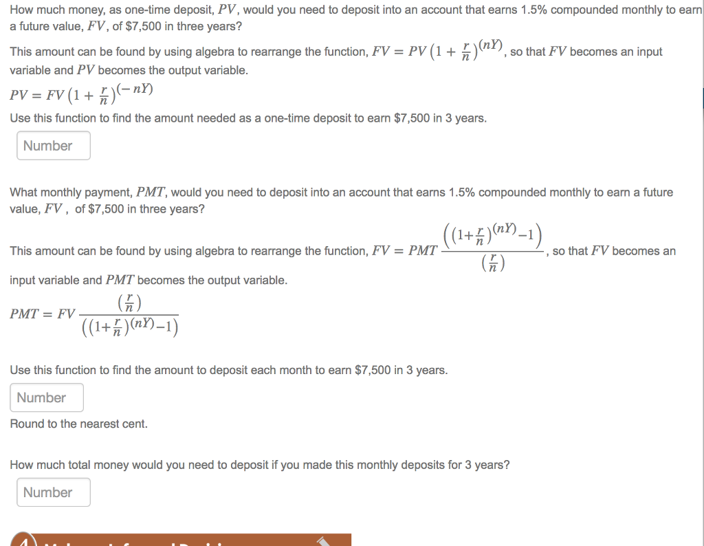 Solved How much money, as one-time deposit, PV, would you | Chegg.com