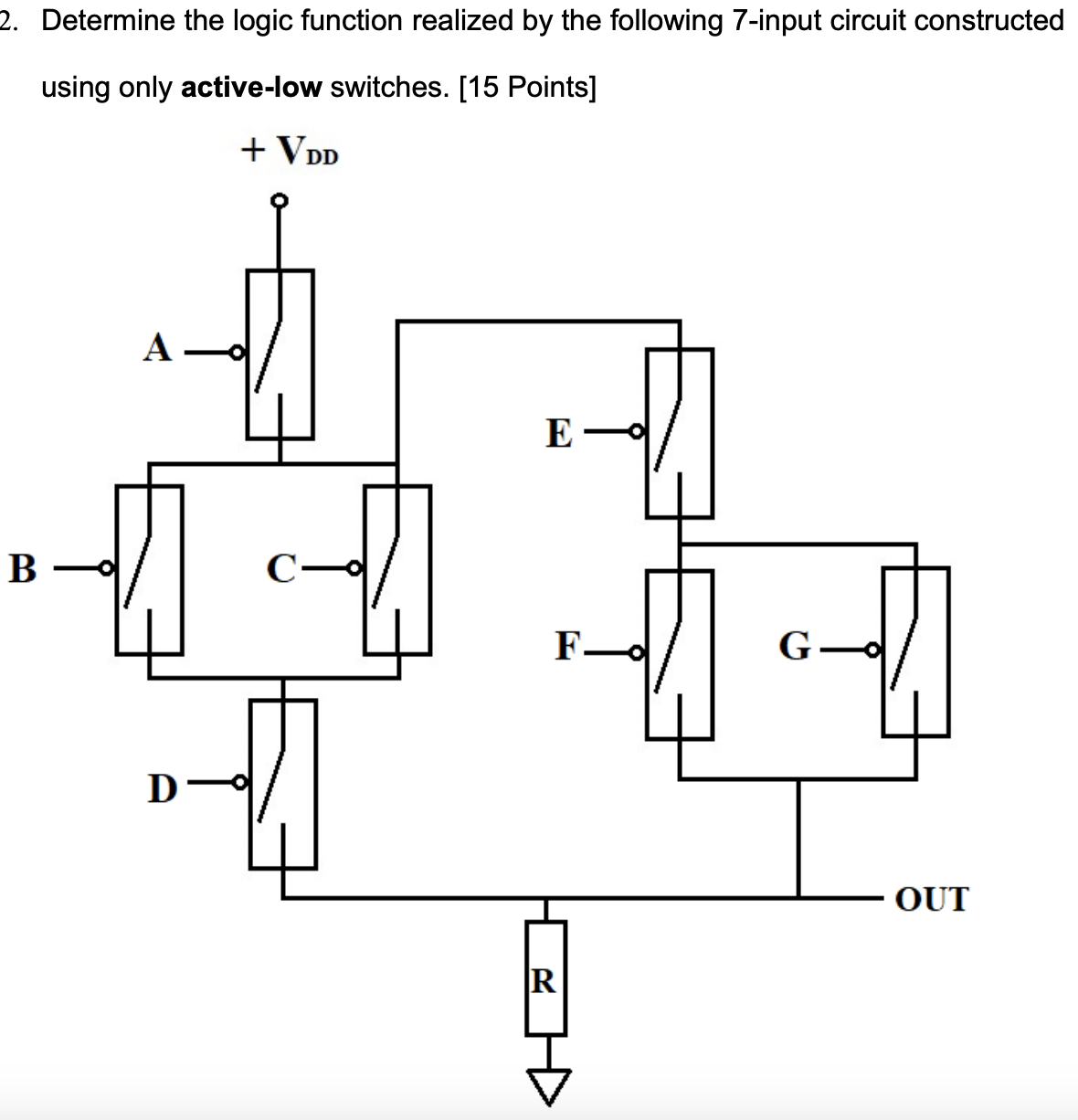 Solved Determine the logic function realized by the | Chegg.com