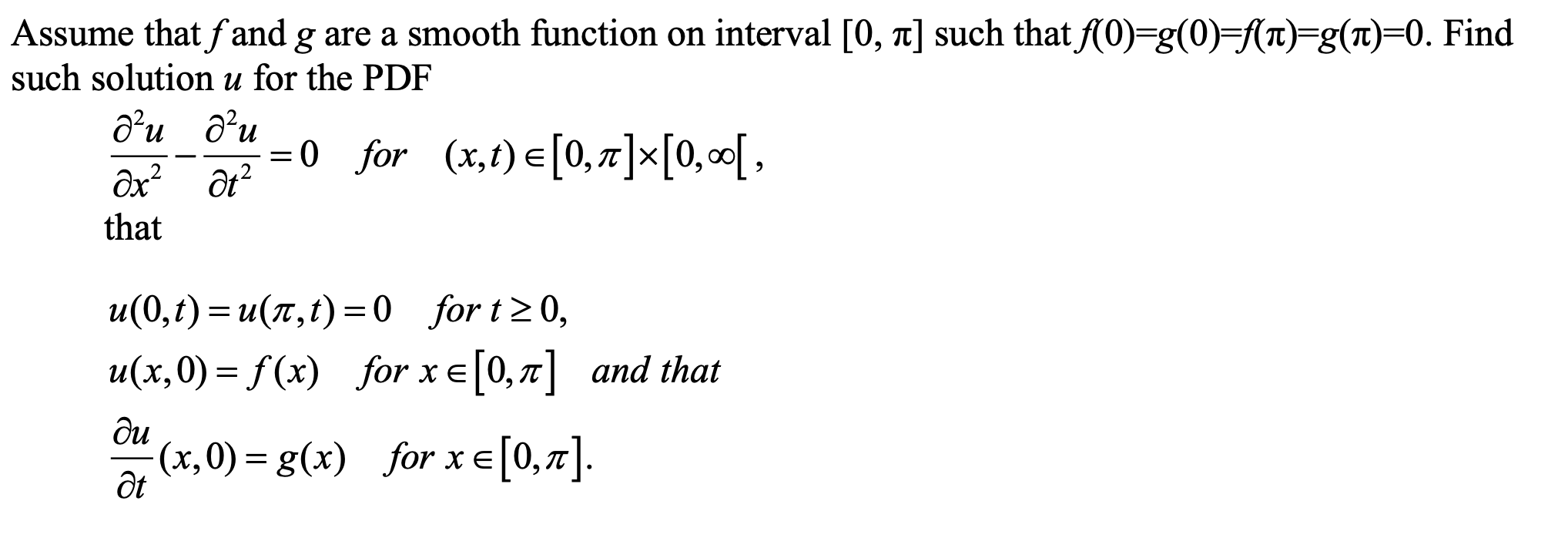 Solved Assume that f and g are a smooth function on interval | Chegg.com