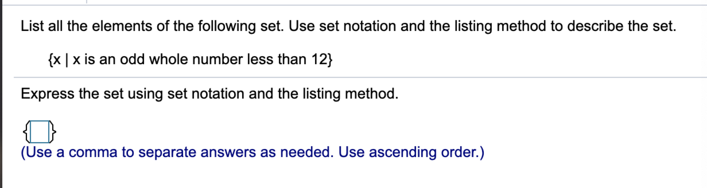 Solved List all the elements of the following set. Use set | Chegg.com