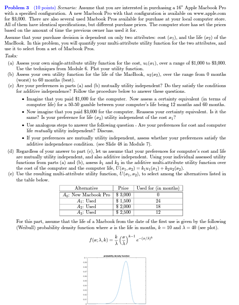 Problem 3 (10 points) Scenario: Assume that you are | Chegg.com