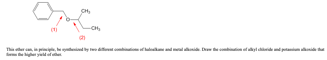 Solved Oppo CH3 CH3 (2) This ether can, in principle, be | Chegg.com