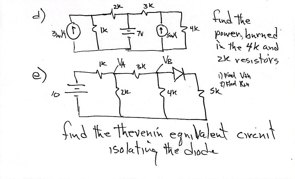 Solved Hello, I need help solving circuit problem. Please | Chegg.com