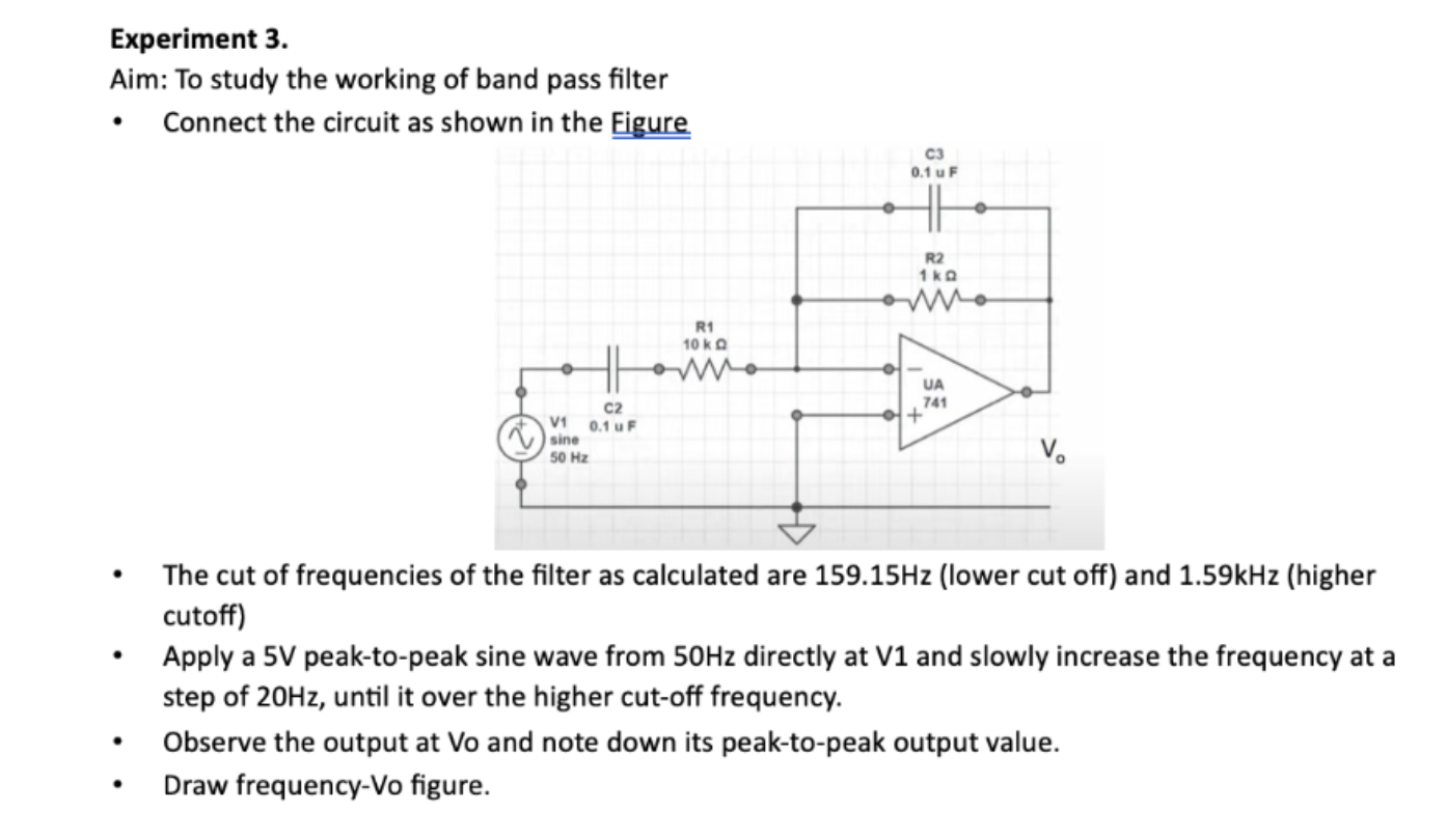 Solved Preparation: LM324 op amp, function generator, | Chegg.com