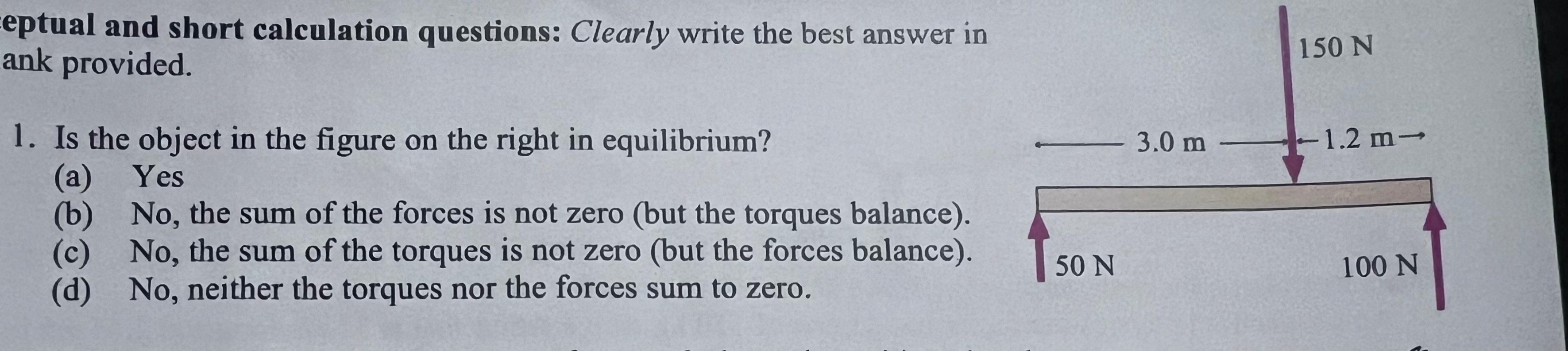 Solved eptual and short calculation questions: Clearly write | Chegg.com