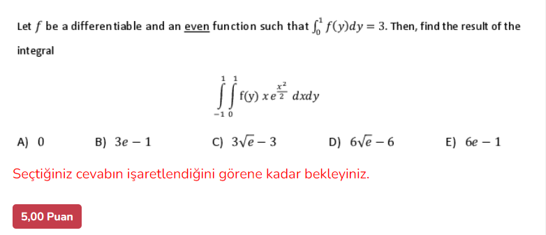 Solved Let f be a differen tiable and an even function such | Chegg.com