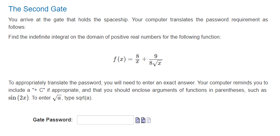 Solved The Second Gate You arrive at the gate that holds the | Chegg.com