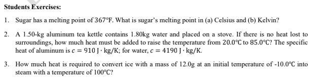 Solved These are just simple Temperature-and-Heat Related | Chegg.com
