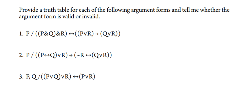 Solved Provide a truth table for each of the following | Chegg.com