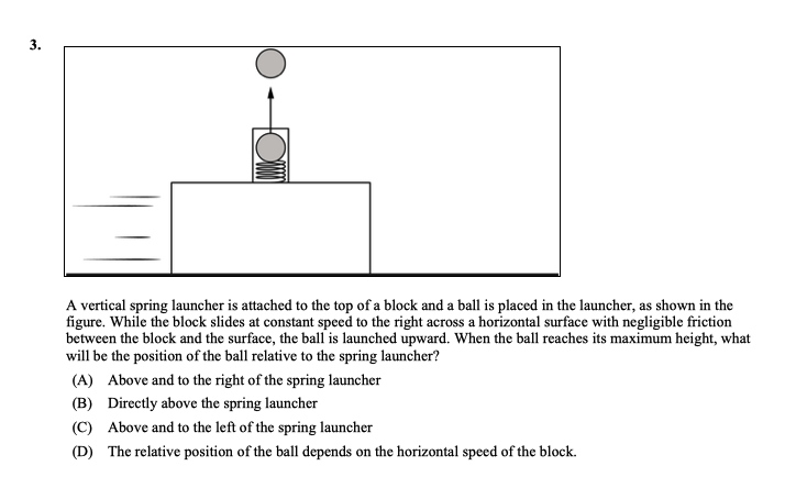 Solved A vertical spring launcher is attached to the top of | Chegg.com