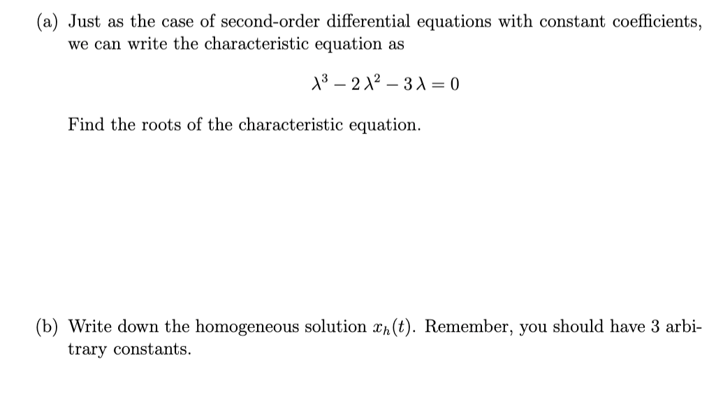 Solved a) Just as the case of second-order differential | Chegg.com