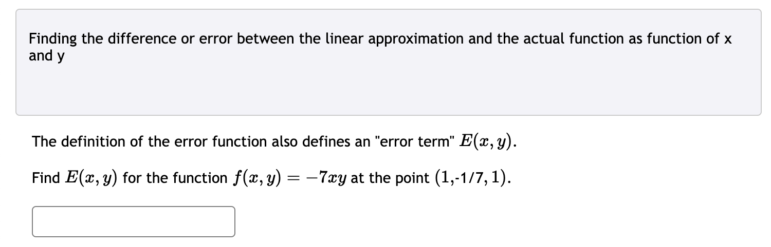 Solved Finding the difference or error between the linear | Chegg.com