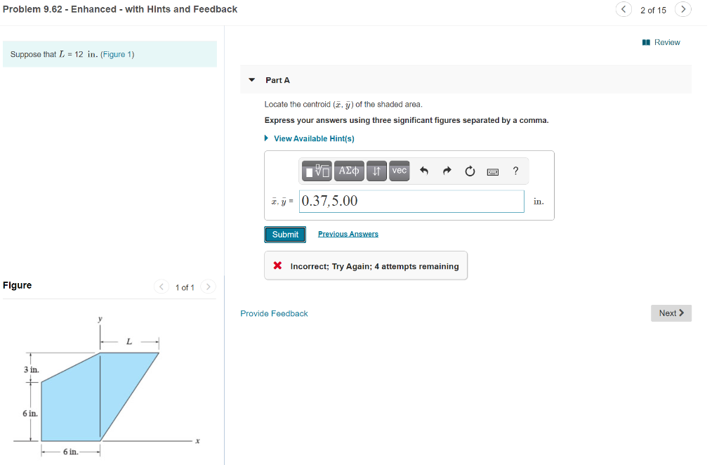 Solved Problem 9.62 - Enhanced - with Hints and Feedback