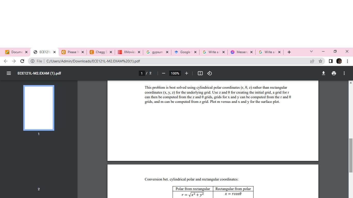 Solved Docume X SECE121LX C Please X C Chegg S x XMovie x G | Chegg.com