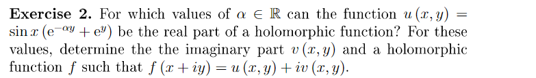 Solved Exercise 2. For which values of α∈R can the function | Chegg.com