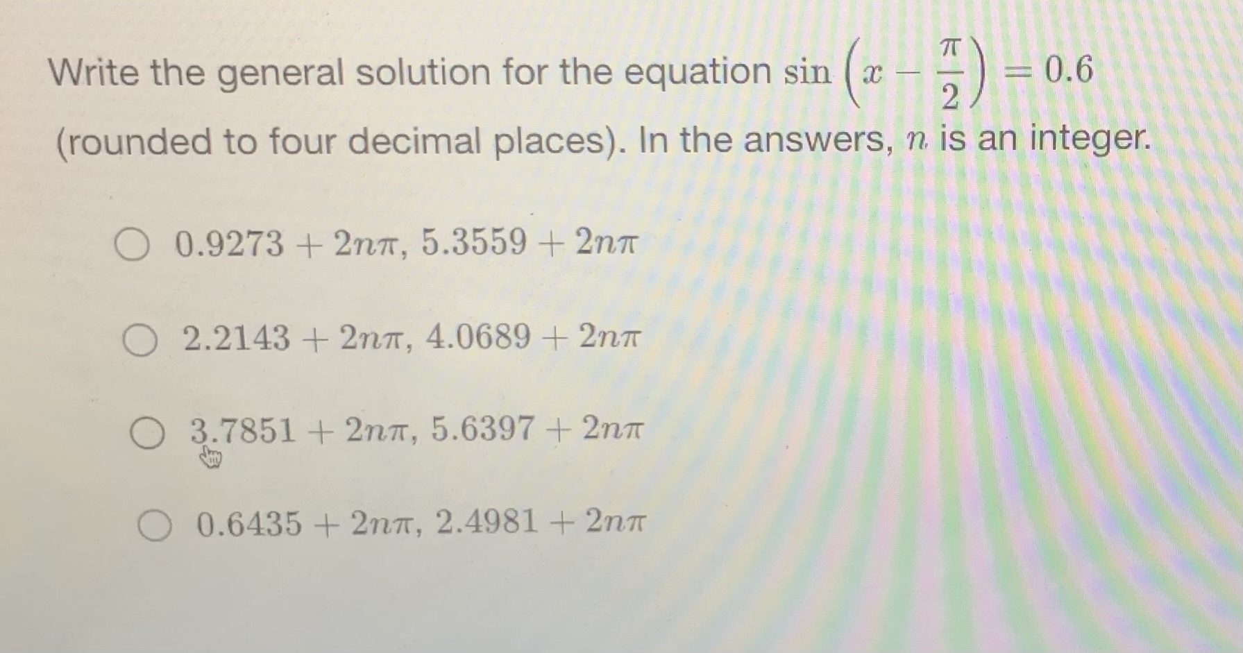 Solved Write the general solution for the equation | Chegg.com