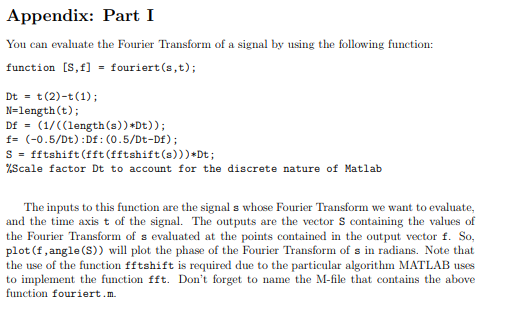 Exercise 1 Plotting the Fourier Transform of Signals | Chegg.com