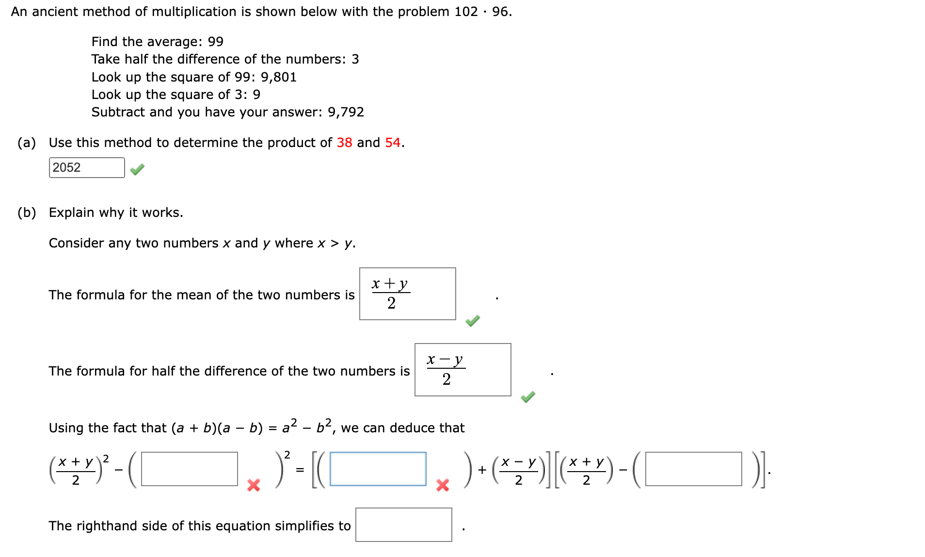 Solved An ancient method of multiplication is shown below | Chegg.com