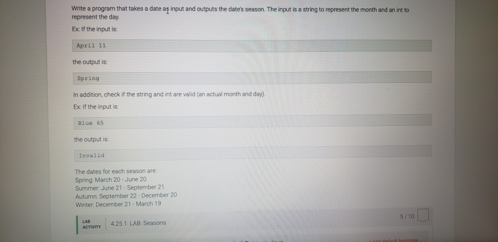 Solved: Please Complete Using A Switch Statement In Java. ... | Chegg.com