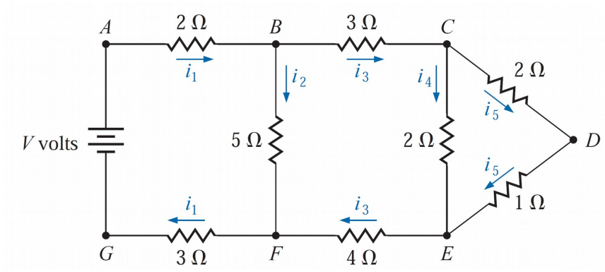 Solved A B 3 Ω 2 Ω w C |i2 2 Ω 2 15 V volts 5 Ω 2Ω. D Ω 13 W | Chegg.com