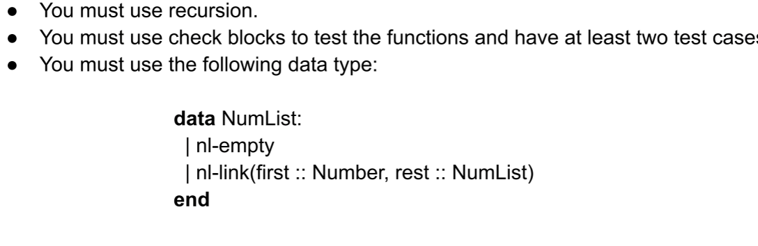 Solved Write A Function That Accepts Numlist As An Input 4269