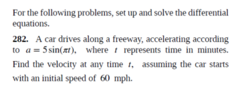 Solved For the following problems, set up and solve the | Chegg.com